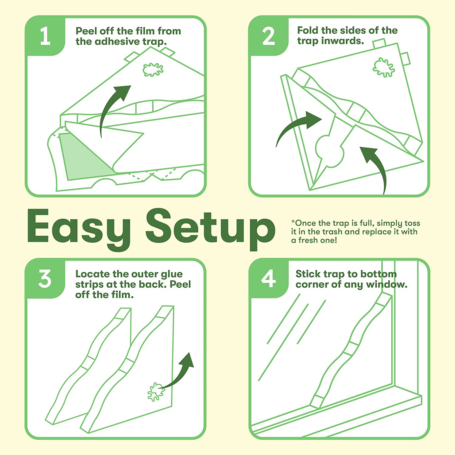 BugMD Window Corner Fly Traps | Lure & Catch Traps for Flying Insects ...