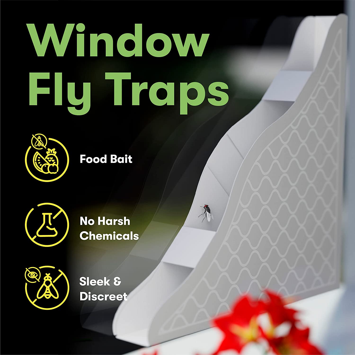 BugMD Window Corner Fly Traps | Lure & Catch Traps for Flying Insects ...
